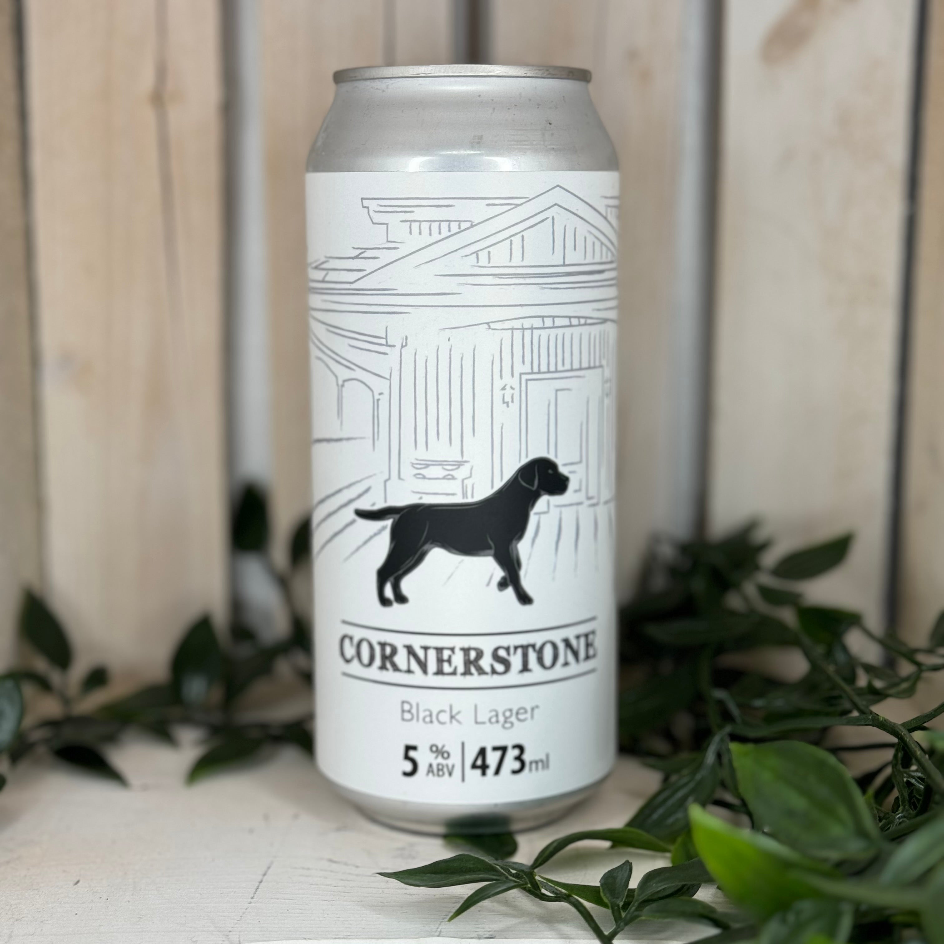 Cornerstone Black Lager (473ml Can) – Black Lab Brewing