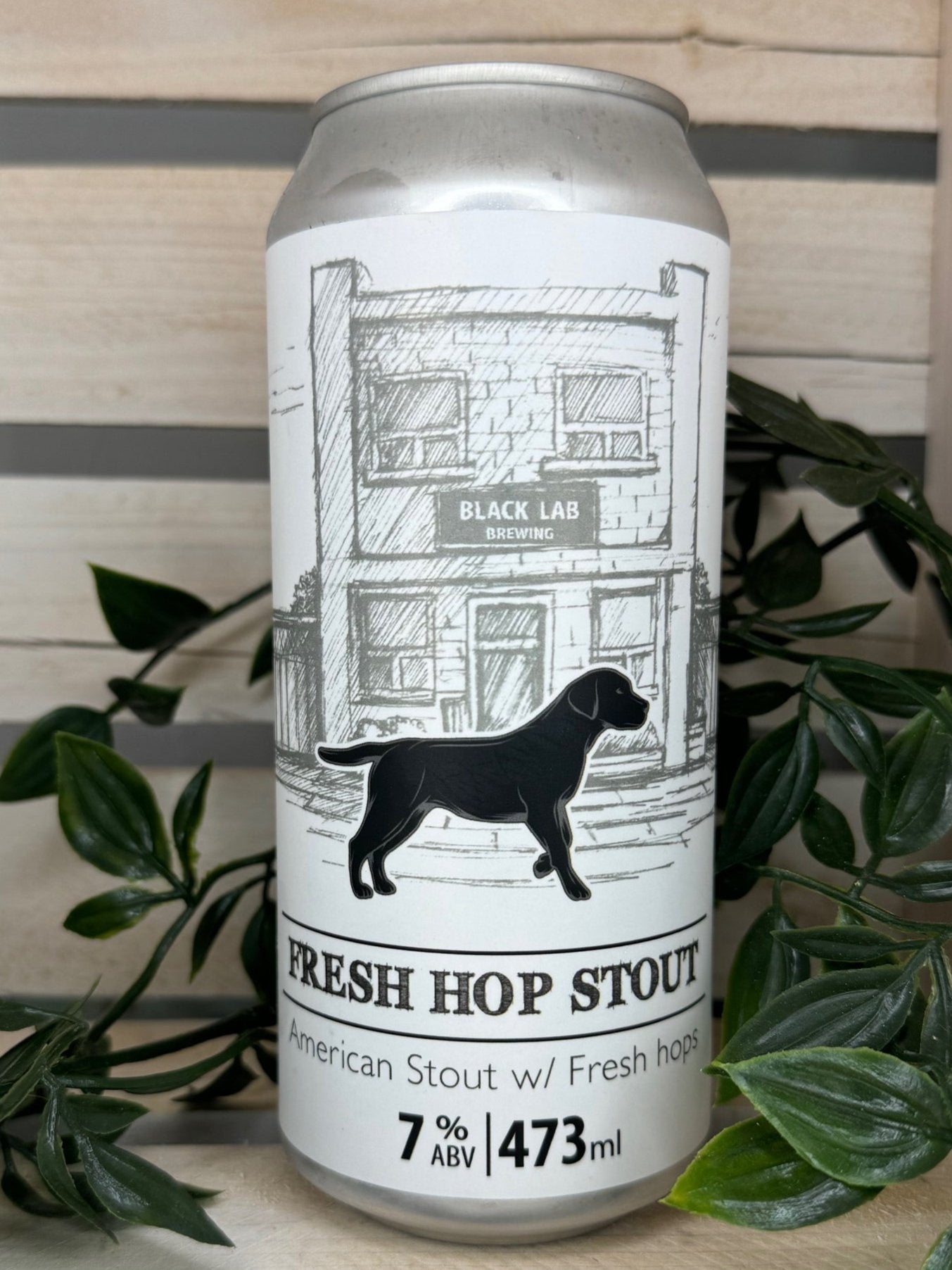 Fresh Hop Stout (473ml Can) – Black Lab Brewing